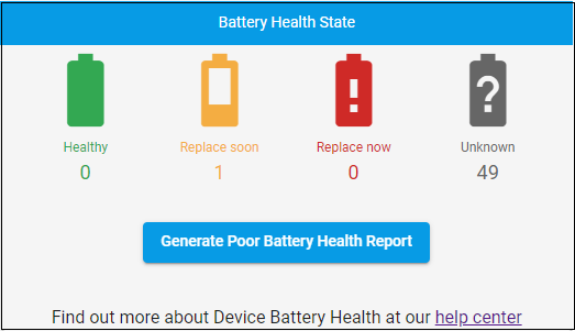 View the Battery Health State Widget – Help Center