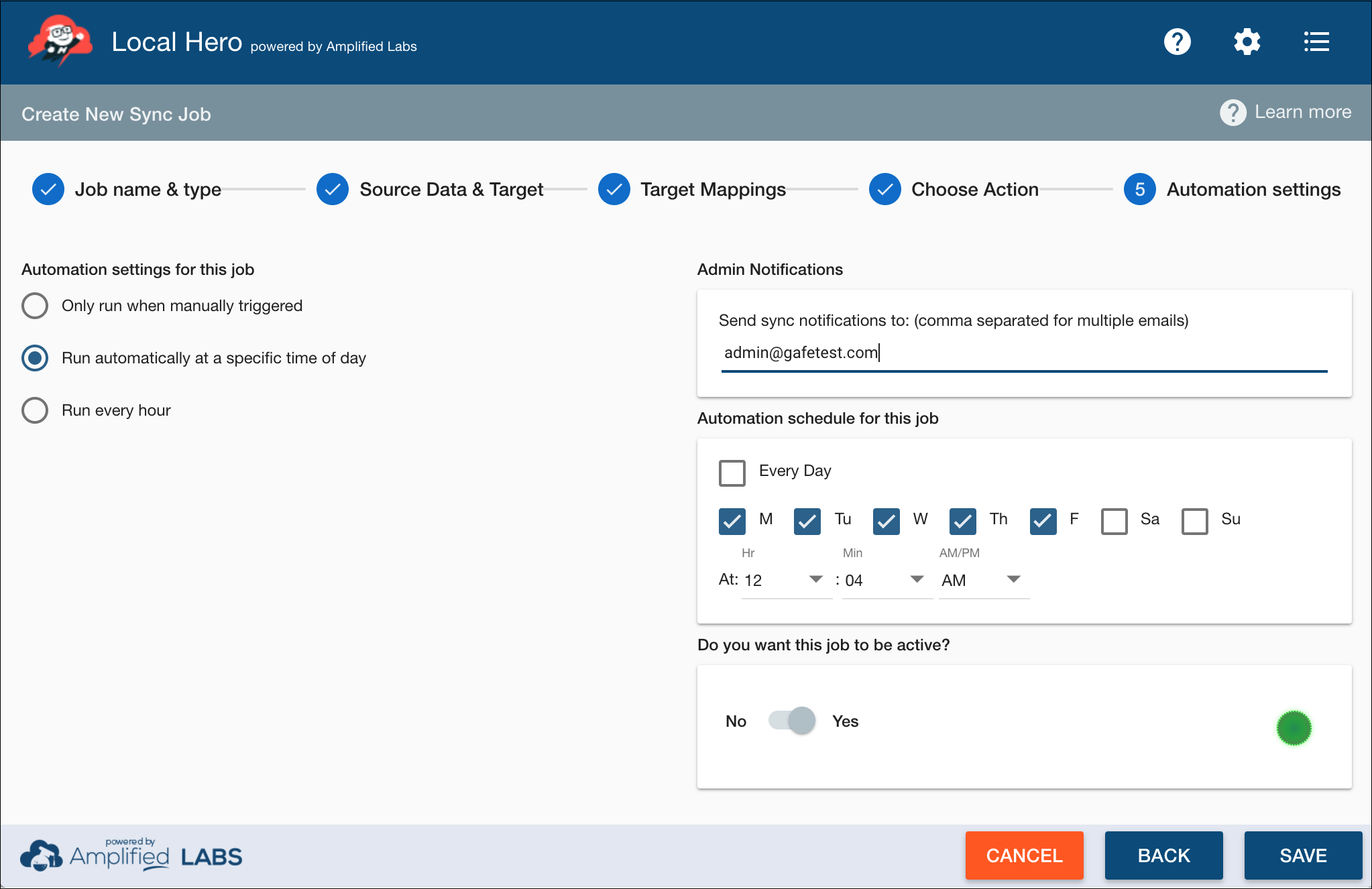Create a BigQuery Sync Job – CDW Amplified for Education Help Center