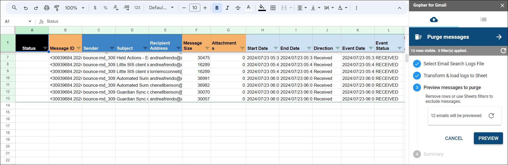 Overview of the Purge Messages Feature – Help Center
