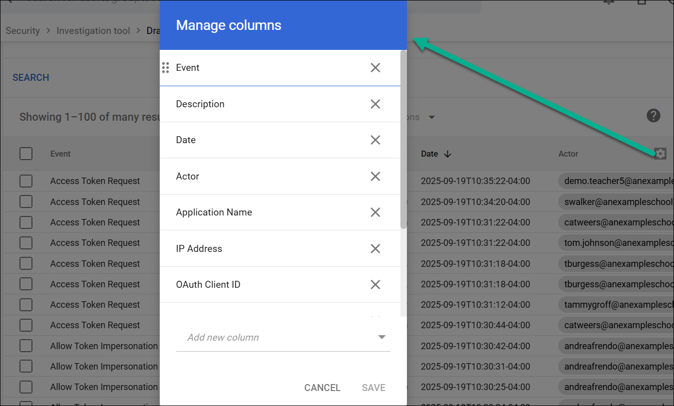 Searching and Taking Action in the Investigation Tool – CDW Amplified for Education Help Center